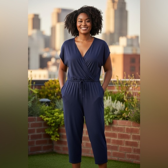 torrid | Pants & Jumpsuits | Torrid Navy Blue Jumpsuit | Poshmark
